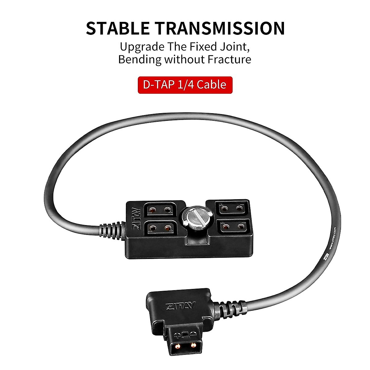 ZITAY D-tap 1x4 Power Splitter Hub with Reverse Insertion Prevention Adapter for VMount Battery