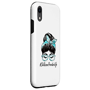 iPhone XR Childcare Provider Messy Bun Bleached World Health Day Case