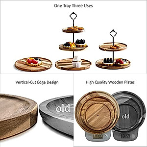 Wooden Cupcake Stand for Dessert Table Display, Cupcake Tower Wood, 3 Tier Tray, Dessert Stands, Rustic Cupcake Holder for Baby Shower Decorations, Party Décor, Farmhouse Decor, Wedding, Tea Party