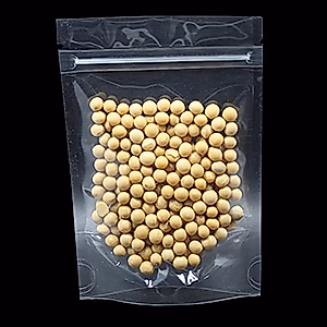 PABCK 100 Pack (Outside Size 3.9x5.9 inch)(Inside Size 3.54x3.66 inch) Clear Resealable Stand Up Bags Heat Seal Zipper Lock Leakproof Storage Pouch for Zip Food Storage Lock Packaging with Tear Notch