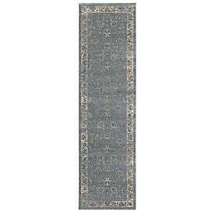 SAFAVIEH Vintage Collection Runner Rug - 2'2" x 6', Soft Anthracite, Oriental Distressed Viscose Design, Ideal for High Traffic Areas in Living Room, Bedroom (VTG117-330)