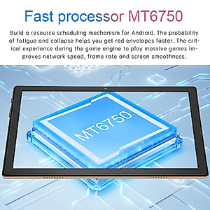 Alvinlite 10" Android Tablet, 7000mah 8 Core 5G WiFi Capacitor Screen 5 Points Touch, 6GB 256GB ROM Dual SIM Dual Speaker, Callable Android 11 Tablet 100‑240V(Gold)