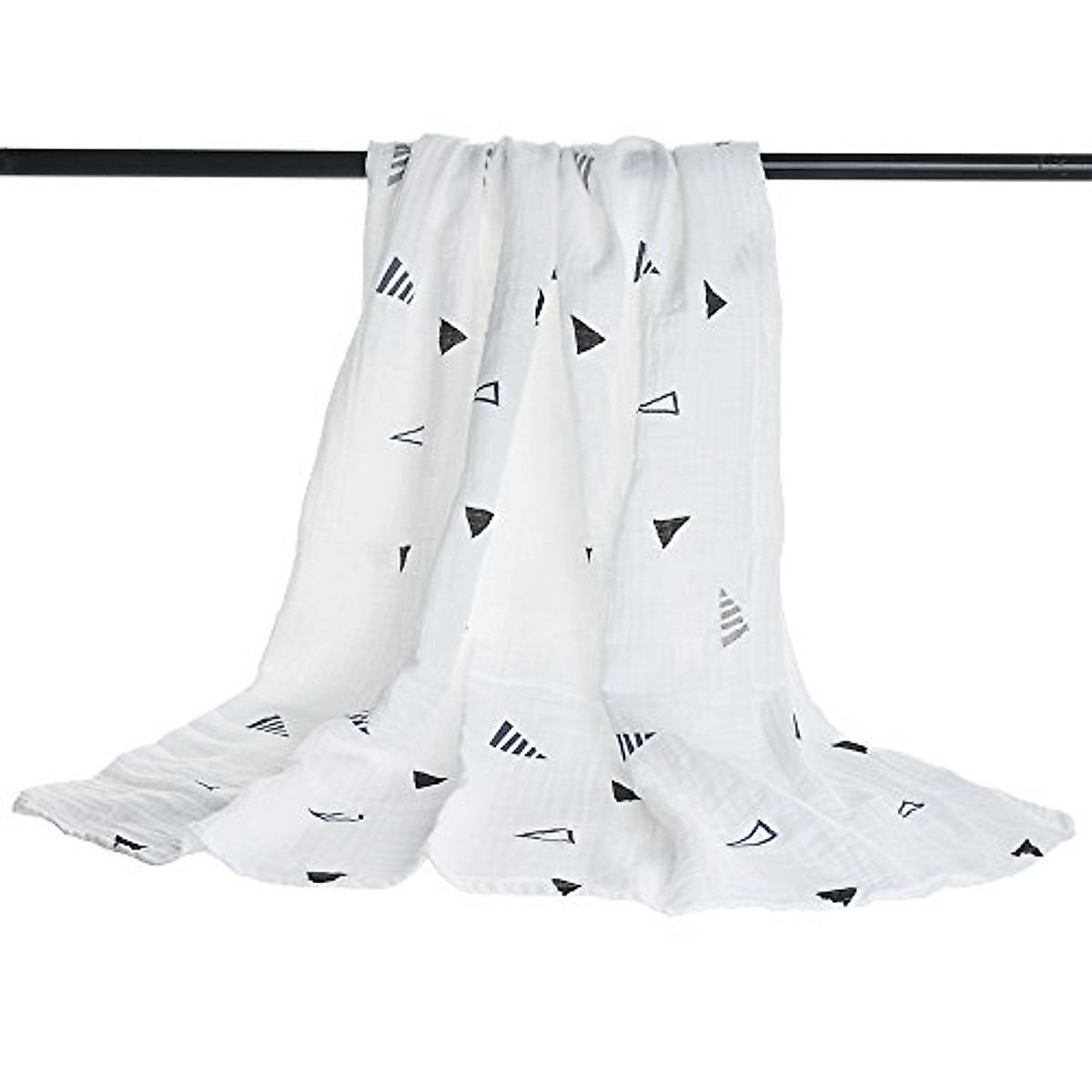 Kinsard Muslin Swaddle Blankets, 100% Cotton Soft and Breathable Swaddling Receiving Blanket, Great For Gift Giving And Baby Shower, Large Baby Swaddles For Easy Wrap, 47 x 47 Inches, (Grey)