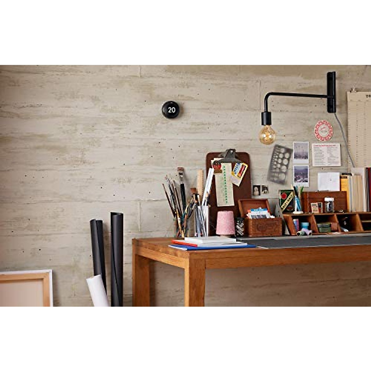 Google Nest Learning Thermostat - Programmable Smart Thermostat for Home - 3rd Generation Nest Thermostat - Works with Alexa - Black