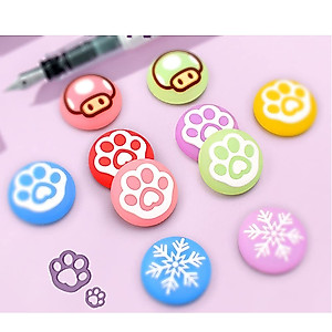 Analog Stick Joystick Rubber Silicone Cap Thumbstick Thumb Grip Cover Case Skin Joystick Grips for PS4 PS3 Xbox One Xbox 360 Controller (A # Red-Green)