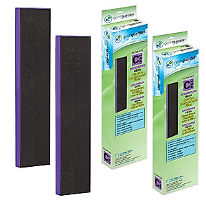 GermGuardian Filter C Pet Pure HEPA Genuine Air Purifier Replacement Filter, Removes 99.97% of Pollutants, for AC5000, AC5250, AC5300, AC5350, CDAP5500, AP2800, 2-Pack, Black/Purple, FLT5250PT2PK