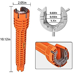 SMOOTHCLUE Faucet and Sink Wrench,Multi-purpose Faucet Wrench Tool,Basin Wrench Plumbing Tools with Gradienter For Plumbers And Homeowners