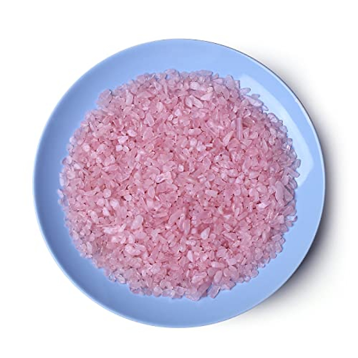 LAIDANLA Rose Quartz Crushed Stone Crystal Chips Bulk Natural Gemstones Healing Reiki Crystals Mini Quartz Vase Filler Aquarium Gravel 100g