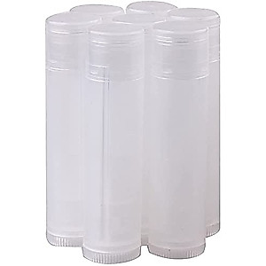 100Pcs 5ML Transparent Clear Empty Lip Balm Tubes Containers