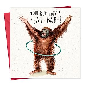 Twizler Funny Birthday Card Orangutan – Funny Card Birthday – Happy Birthday Card – Funny Birthday Card Men – Funny Birthday Card Women – Funny Birthday Card For Him – Funny Birthday Card For Her