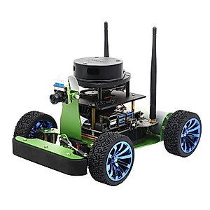 JetRacer Professional Version ROS AI Robot Accessory Kit Supports Dual Controllers RP2040 Microcontroller Jetson Nano for Lidar Mapping Vision Processing Self Driving @XYGStudy