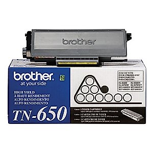 Brother TN650 OEM Toner - HL 5340D 5350DN 5370DW 5370DWT DCP 8080DN 8085DN MFC 8480DN 8680DN 8690DW 8890DW High Yield Toner (8000 Yield) OEM