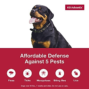 K9 Advantix Flea, Tick & Mosquito Prevention for Dogs Over 55 lbs. | Flea Drops for Extra Large Dogs | Apply Monthly | 2 Treatments