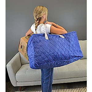 25 Gallon Quilted Moving and Storage Bag. 22" x 10" x 8". Moving Bag with Reinforced Handles and Zippers. Great for Moving and Storing Clothes, Art Supplies, School Supplies and More.