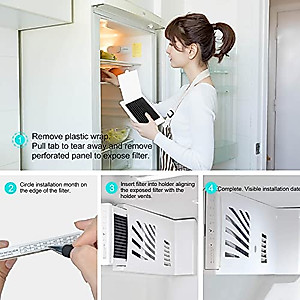 Refrigerator Air Filter Replacement 6 Pack - Carbon Activated Filter Compatible with Frigidaire & Electrolux Pure Air Ultra Reduce Odors for EAFCBF, PAULTRA, RAF1150 242061001,242047801, 242047804