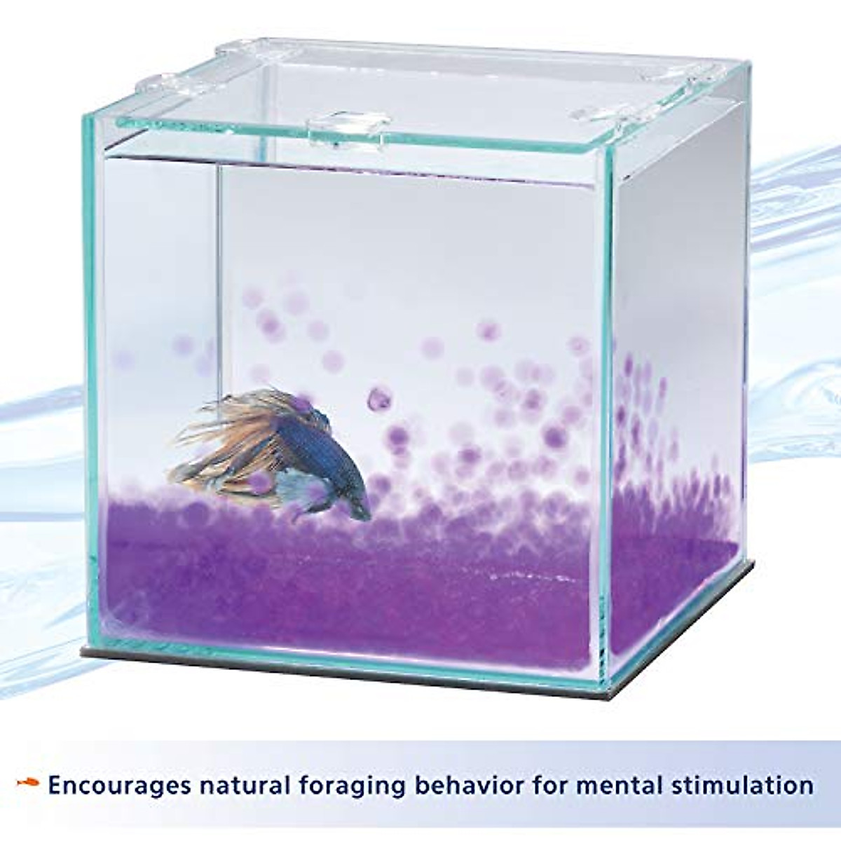 Aqueon Pure Betta Beads, Purple