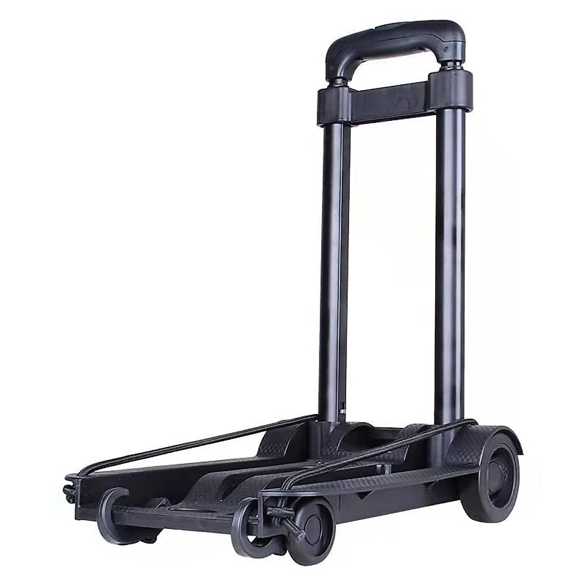 Minisize Folding Luggage Cart with 2 Wheels Lightweight Plastic Luggage Trolley Office Hand Truck for Shopping Travel Camping and School Use Trolley,L12.6 x W9 inch.Maximum Load 66Lbs