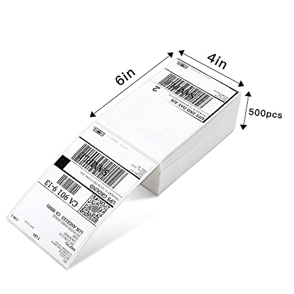 Phomemo Bluetooth Label Printer for Small Business with Thermal Direct Shipping Label (Pack of 500 4x6 Labels)