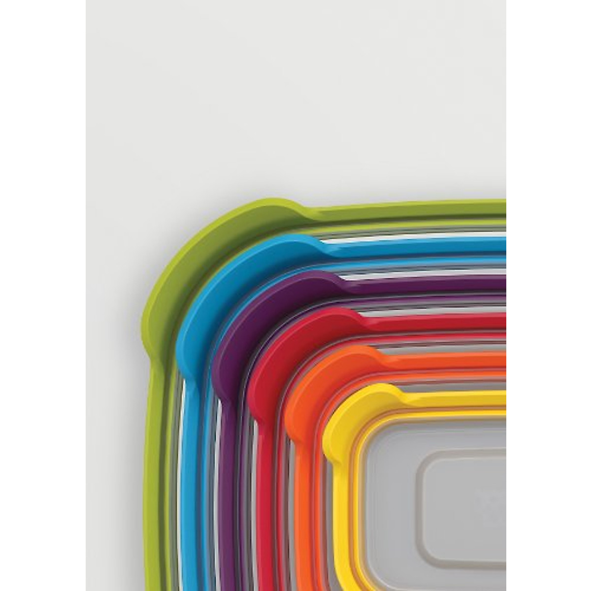 Joseph Joseph Nest Plastic Food Storage Containers Set with Lids Airtight Microwave Safe, 12-Piece, Multi-color