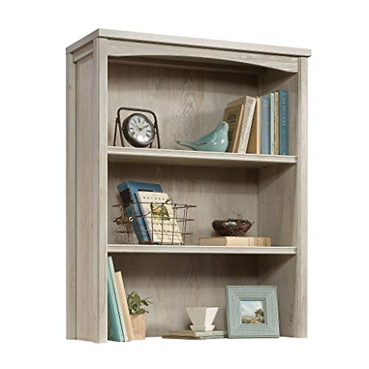 Sauder Costa Library Hutch, Chalked Chestnut finish