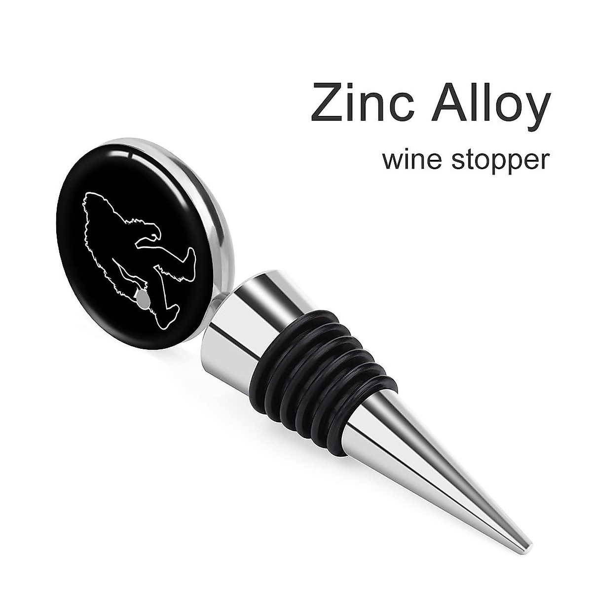 Bigfoot Carrying Kettlebell Wine Bottle Stopper Zinc Alloy Beverage Bottle Stoppers for Gifts Bar Holiday Party Wedding