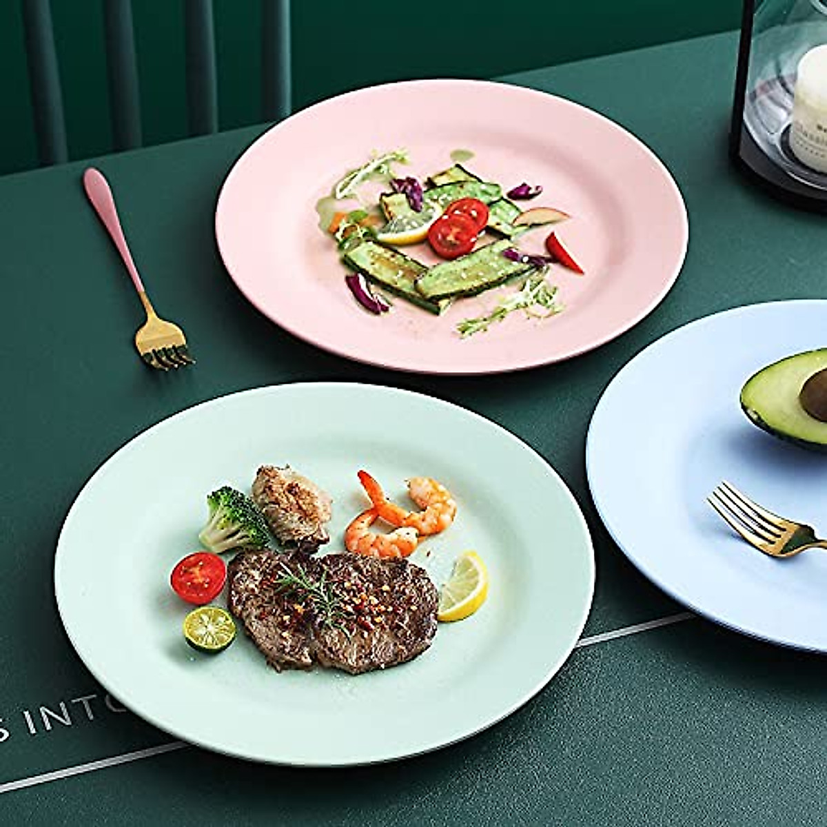 Greenandlife Premium Plastic Dinnerware Sets for 6(24pcs), Unbreakable Microwave Safe Reusable Lightweight Plates and Bowls Sets Cups Dishwasher Safe Dishes for Outdoor Camping, RV