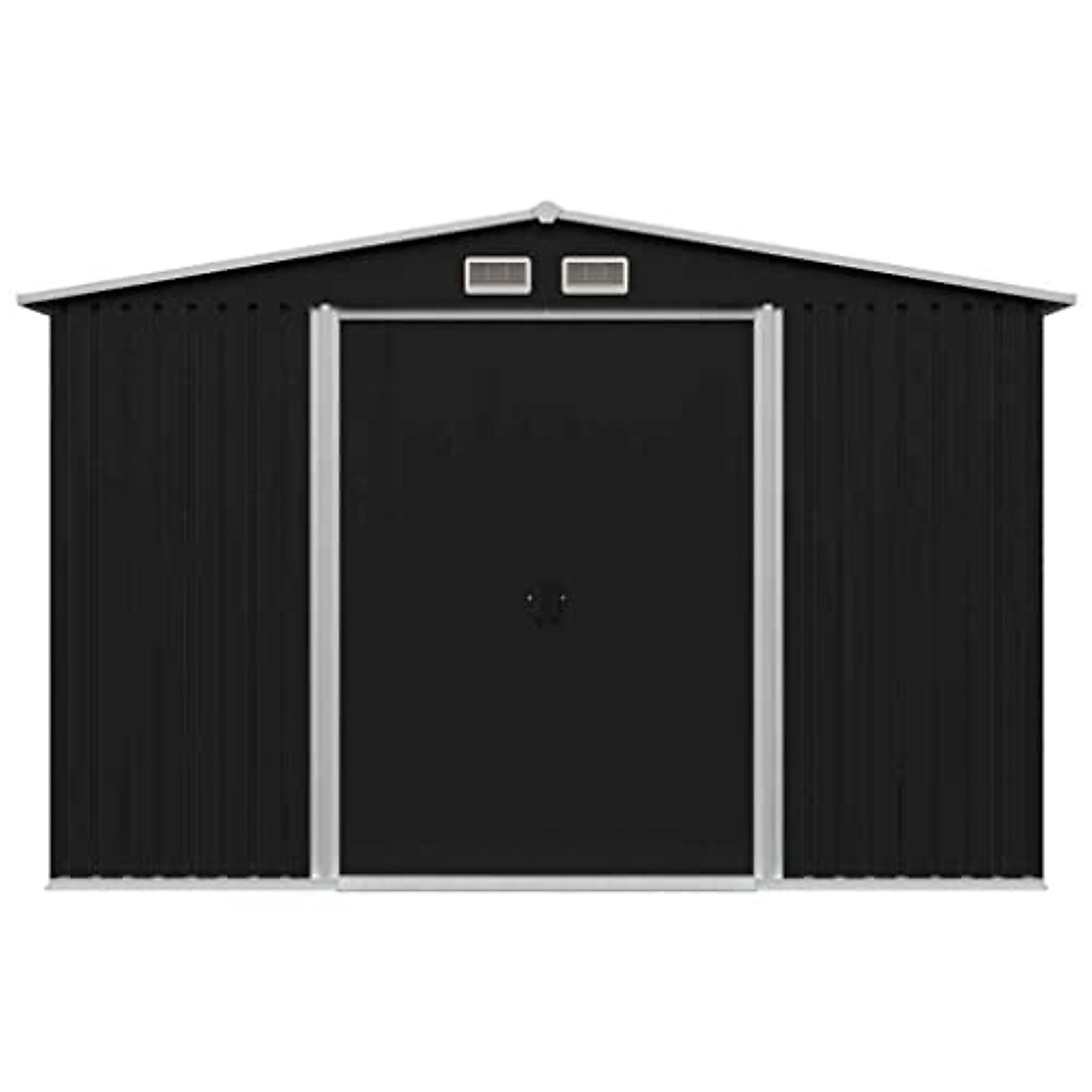 Garden Storage Shed Anthracite Steel Outdoor Garage Building House
