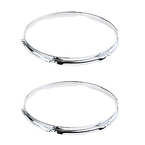 1 Pair Tom-Tom Drum Hoop Die Cast Ring Rim for 10/12/13/14inch Tom Drum - Silver, 13inch 6 Hole