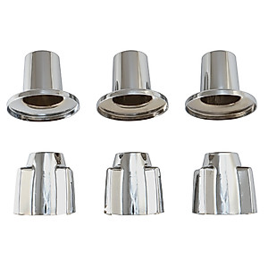 DANCO Bathtub and Shower 3-Handle Remodel/Rebuild Trim Kit for Central Brass Faucets | Knob Handle | 10L-11H, 10L-11C, 10L-13D | Chrome (39616)