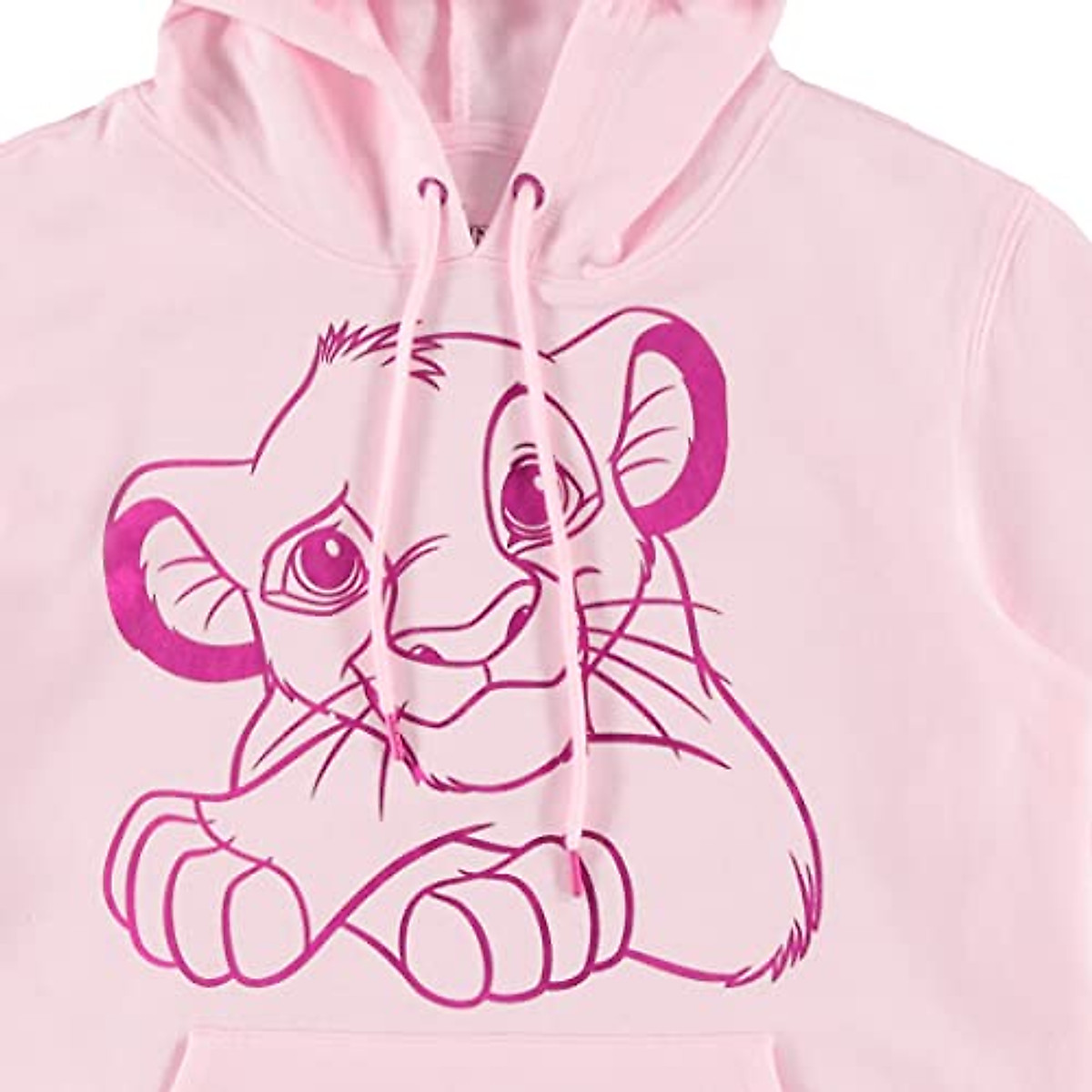 Disney Ladies Lion King Fashion Sweatshirt - Ladies Classic Hakuna Matata Clothing Lion King Simba Hoody (Blush, 3X-Large)