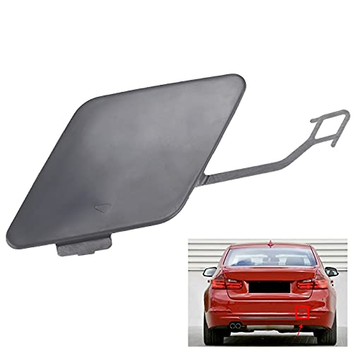 Tow Hook Cover,51127312748 Rear Bumper Tow Hook Eye Cap Cover Replacement for 3 Series F30 F35 2012‑2015