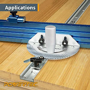 POWERTEC 71365 Combo T-Track and Miter T-Track, 48"
