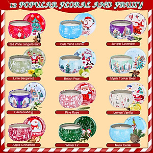 12PCS Christmas Scented Candles Gift for Women- Aromatherapy Candle for Home Scented-3.4oz Soy Wax Birthday Gifts Christmas Presents for Mother Friend Wife Sister Xmas, Christmas Decorations