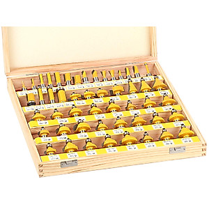YONICO Router Bits Set 50 Bit 1/2-Inch Shank 17502