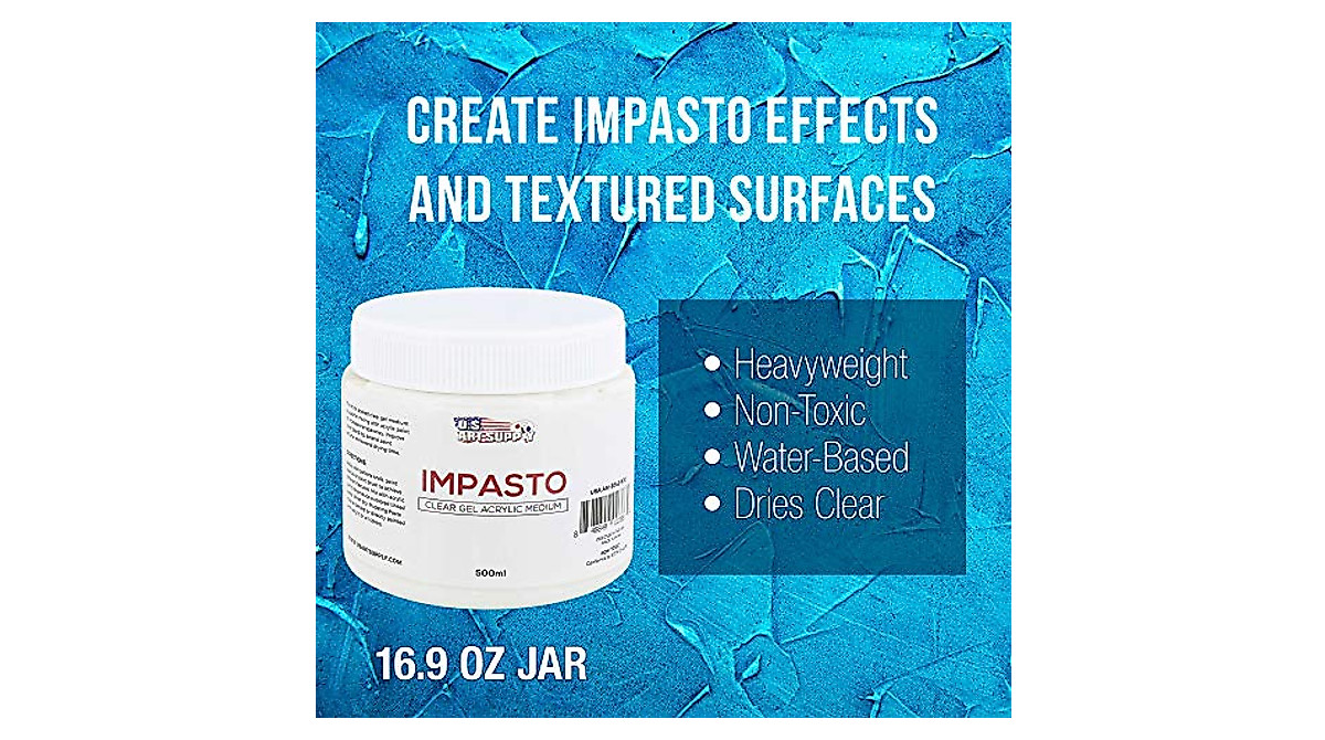 Create Texture: U.S. Art Supply Impasto Clear Gel 500ml