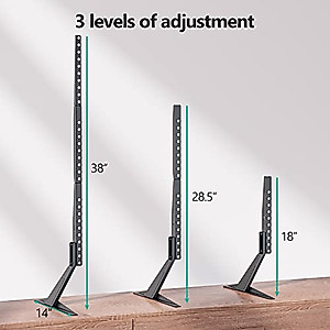 WALI Universal TV Stand, TV Legs for Most 27 to 85 inch LCD Flat Screen TV, Mounting Holes up to 1000 by 800mm, 27 to 85 inch (TVS004), Black