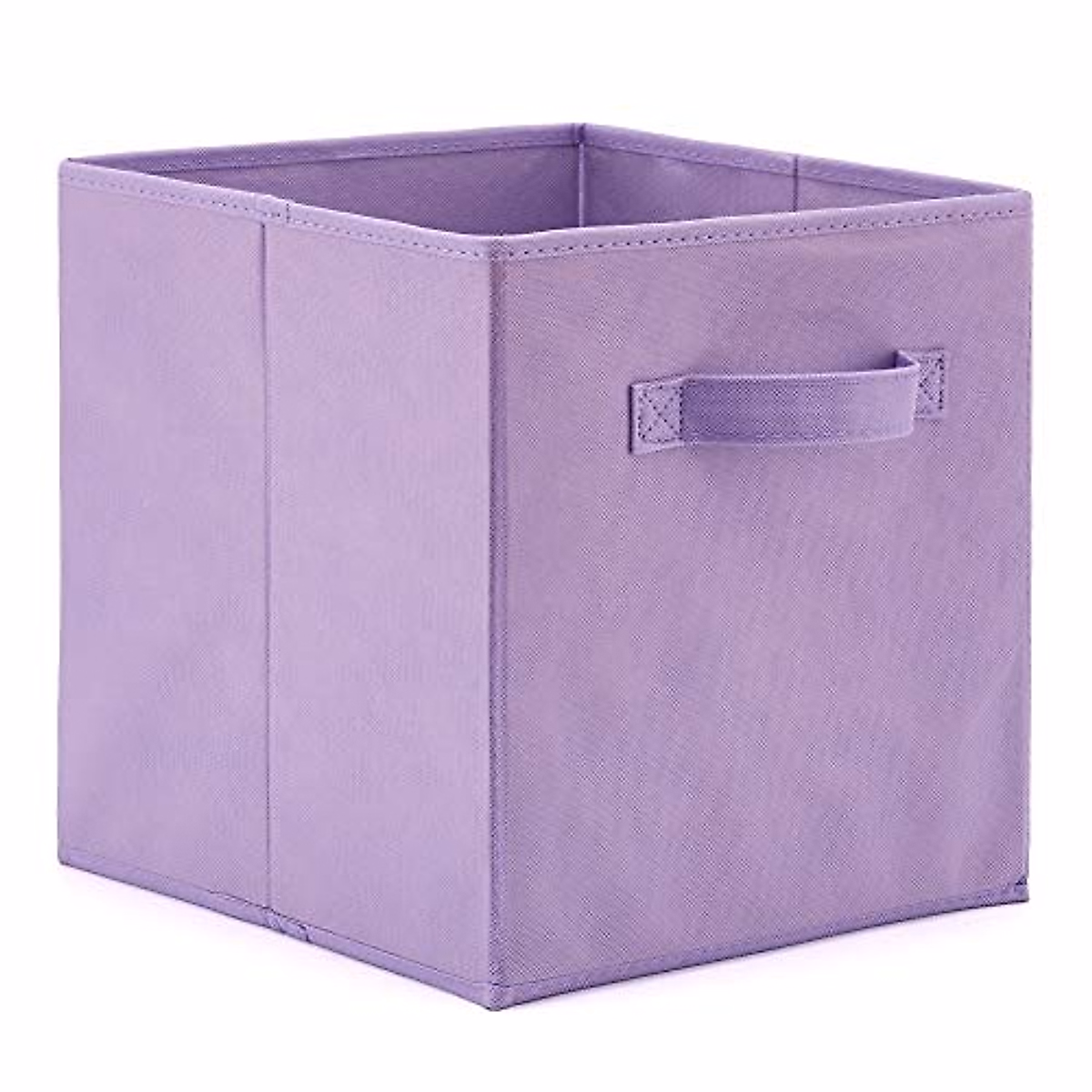 EZOWare Set of 12 Foldable Basket Bin Collapsible Storage Cube for Nursery, Kids Toys Organizer, Shelf Cabinet - (Pale Dogwood + Purple)
