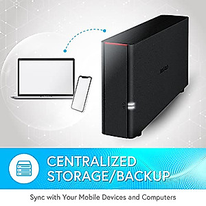 BUFFALO LinkStation 210 4TB 1-Bay NAS Network Attached Storage with HDD Hard Drives Included NAS Storage That Works as Home Cloud or Network Storage Device for Home