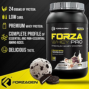 Forzagen Low Carb Whey Protein Powder Cookies and Cream Flavored, Lean Protein Powder 2lbs for Men & Women, 24G of Protein, No Sugar Added, Proteina Whey Protein Cookies and Cream 2 Pounds
