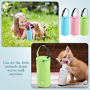 3 Pack Insulated Baby Bottle Bags Breastmilk Cooler Bag Portable Travel Baby Bottle Bag Thermal Insulated Bottle Bag Daycare Baby Bottle Holder Tote for Newborn Toddler Green Blue Pink