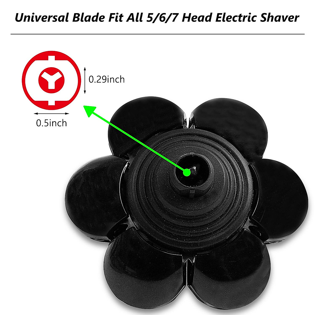 8 Heads Beard Cutter Replacement Blade, 8 Heads Electric Shaver, Bald Head Shaver Replacement Blades, Easy Install Electric Razor Shaver Head for Bald and Face