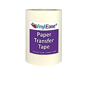 Vinyl Ease 6 inch x 100 feet roll of Paper Transfer Tape with a Medium to High Tack Layflat Adhesive. Works with a Variety of Vinyl. Great for Decals, Signs, Wall Words and More. American Made V0820