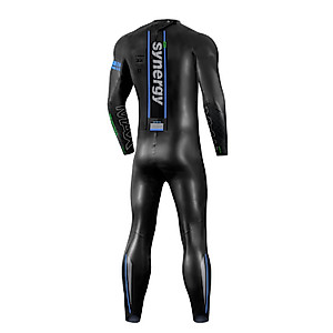 Synergy Endorphin Men's Full Sleeve Triathlon Wetsuit (Black/Blue, L1)