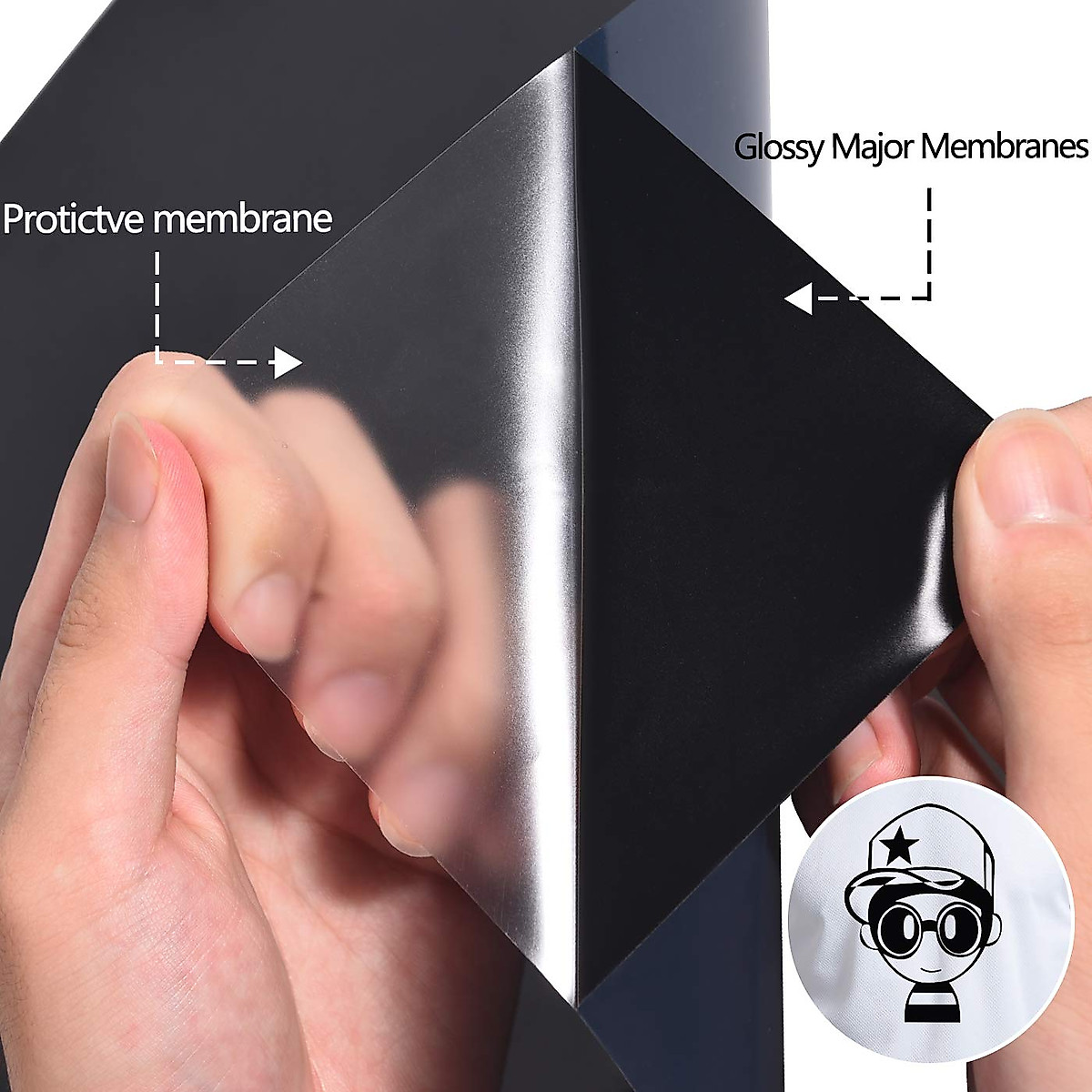 RENLITONG Black HTV Iron on Vinyl 12Inch by 10ft Roll HTV Heat Transfer Vinyl for T-Shirt HTV Vinyl Rolls for All Cutter Machine - Easy to Cut & Weed for Heat Vinyl Design