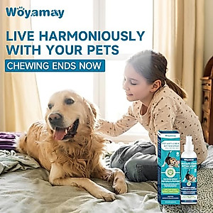 Woyamay No Chew Spray for Dogs 200ML, Bitter Apple Spray for Dogs Stop Chewing Licking of Furniture, Shoes, Bandages, Dog Training & Behavior Aids Spray, Indoor & Outdoor Use, No Alcohol & Trace