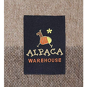 Alpaca Merino Wool Blanket Throw Warm and Soft Multicolor Striped Design Peru (Sand/Soft Camel/Soft Gray)