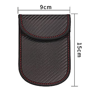 Arbootjin Faraday Bag,Faraday Key Fob Protector Faraday Cage Faraday Pouch - Car Key Signal Blocking,Anti-Theft Pouch,Anti-Hacking Case Blocker (Black)