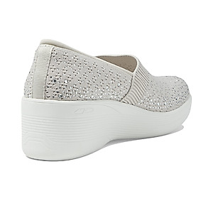 SKECHERS Women's Martha Stewart PIER LITE-Reflection Loafer, Light Grey Silver, 6