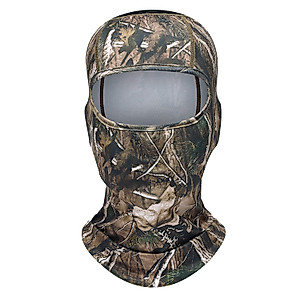 TAGVO Hunting Balaclava Face Mask, Windproof Camouflage Balaclava Tactical Hood Headwear, Helmets Liner for Adults Women and Men Elastic Universal Size
