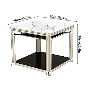 Outdoor Garden Heater Heater Table, Square Ceramic Heating Table with 5 Modes, Heating Up and Down, Multifunctional Electric Heater Coffee Table with Timer, Overheat Protection Pat